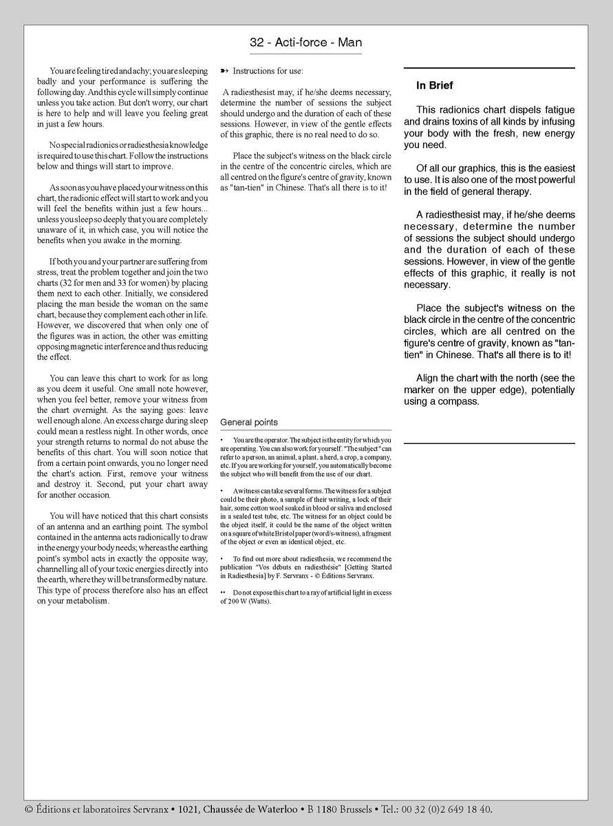 N° 32 - Acti-force - Homme: NOTICE ANGLAISE ONLY – Editions Servranx